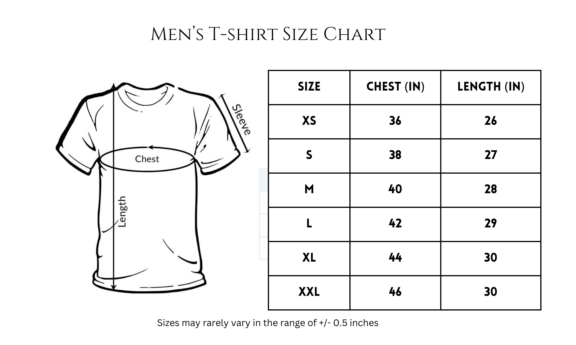 Size Chart - Blankty